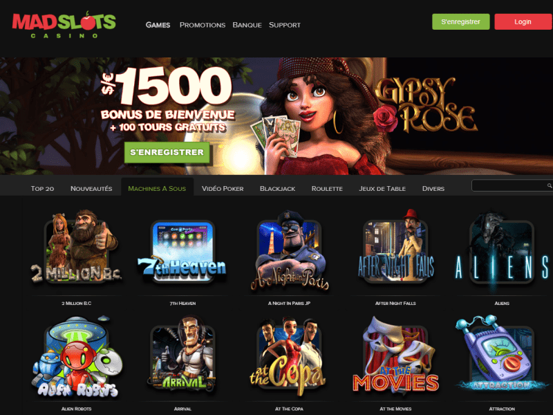 Mad Slots Casino : Bonus exclusif pour les Français